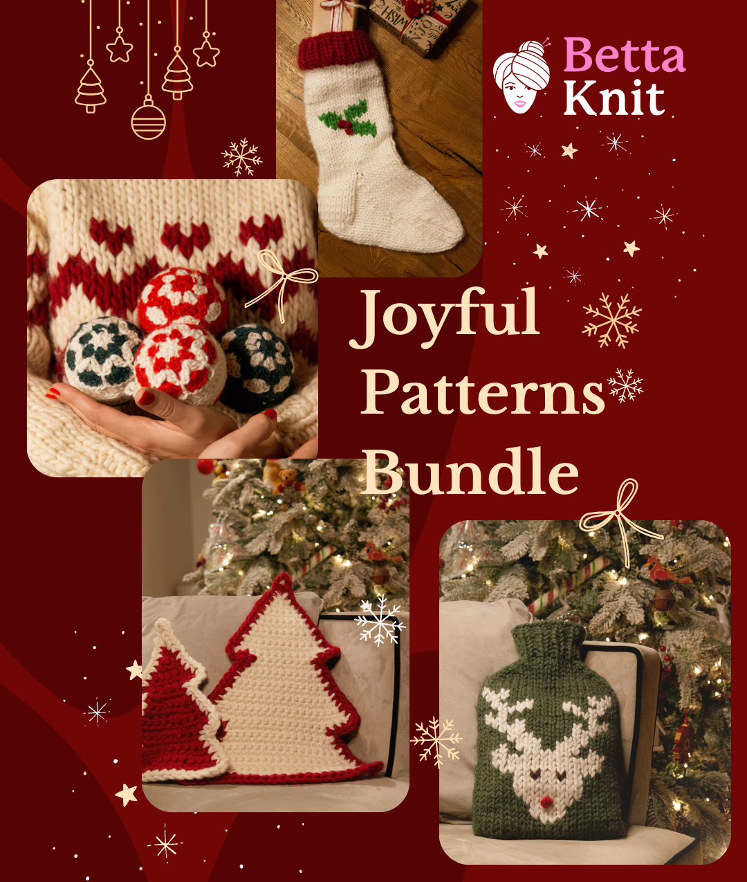 Joyful Pattern Raccolta – Pattern Natalizi ai Ferri e all’Uncinetto ...