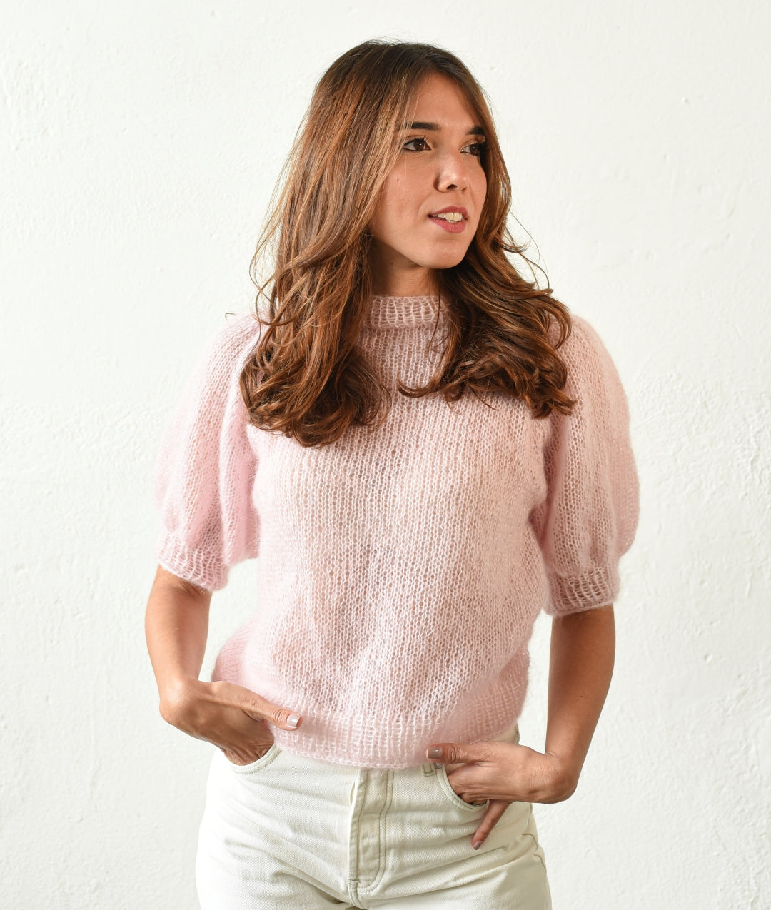 Feather Pull – Intermediate Knitting Kit in Petit Mohair – BettaKnit